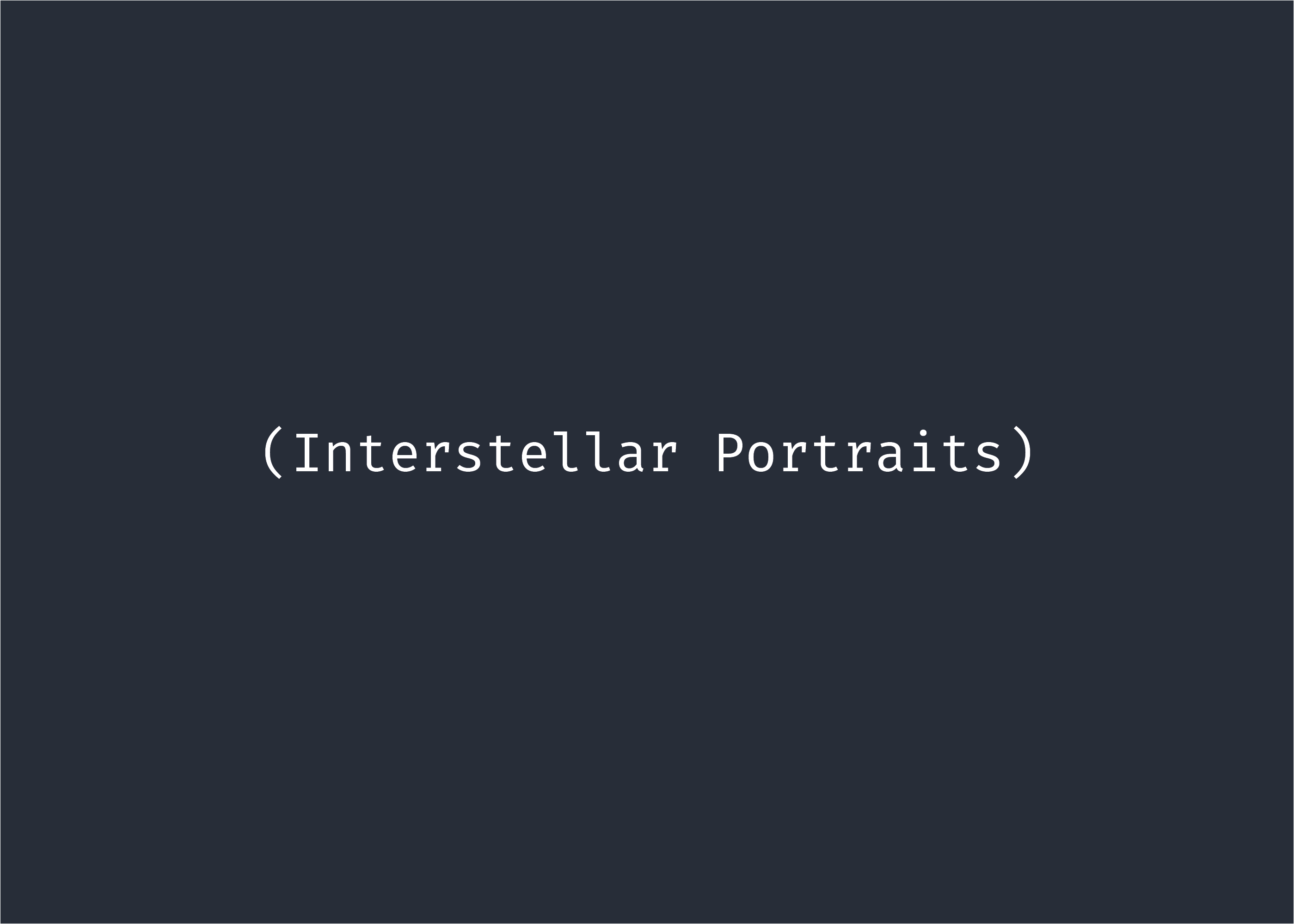 "Interstellar Portraits: A Fusion of Form | Foundation