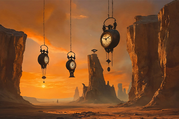 Surrealism clock without time | Foundation